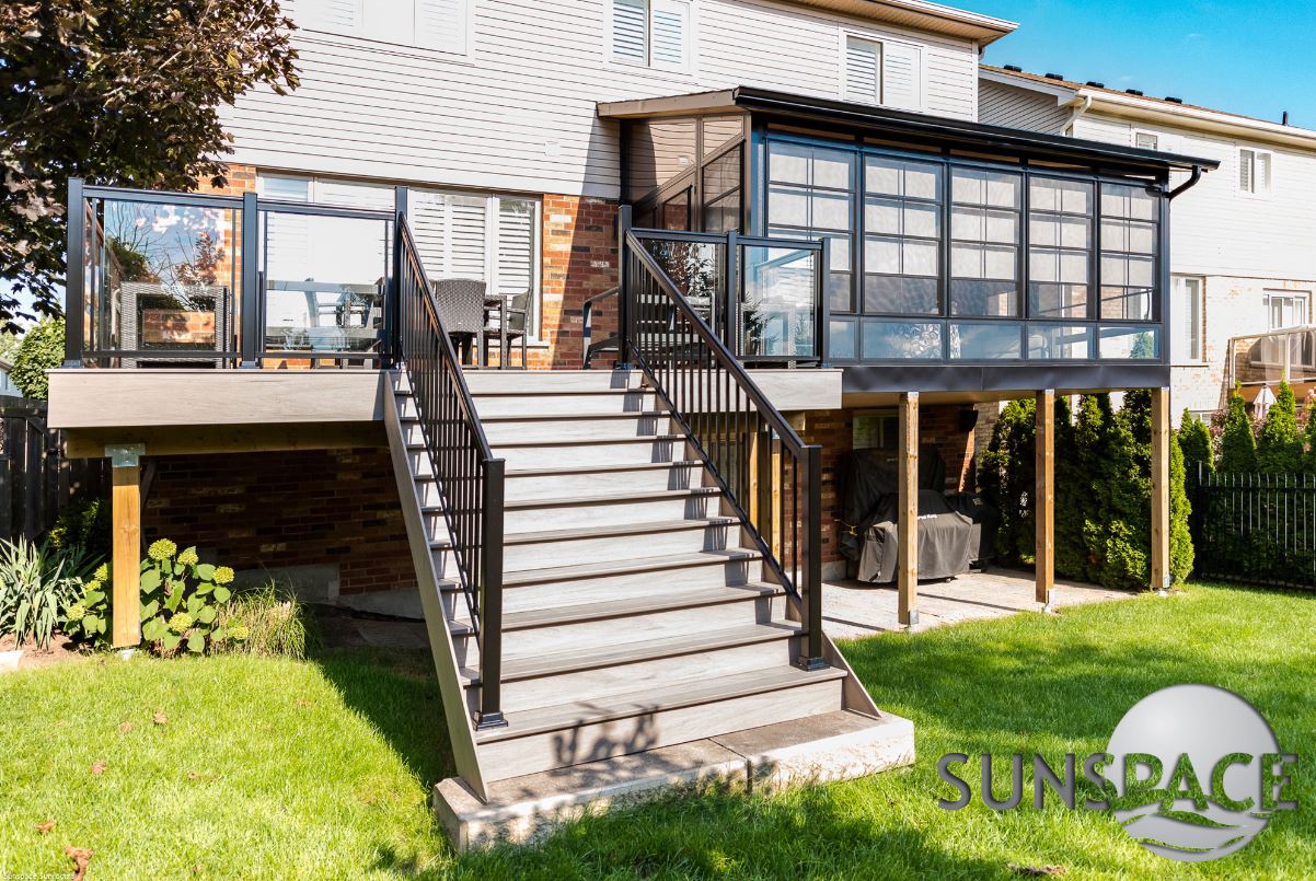 Rampe de verre avec main courante | Solarium et Véranda Module-Air