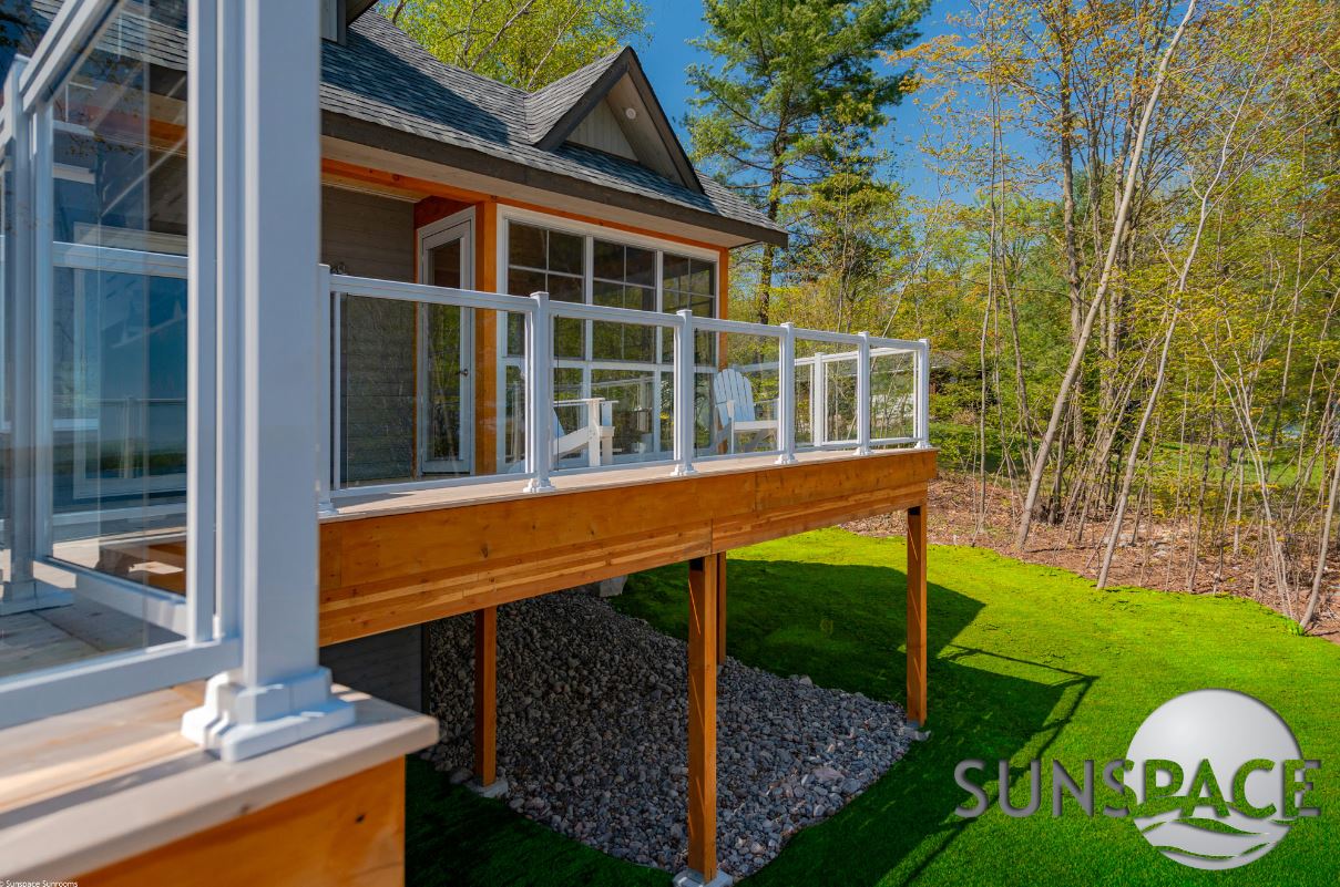 Rampe de verre avec main courante | Solarium et Véranda Module-Air